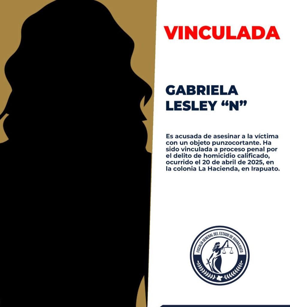 Vinculan a proceso penal a Gabriela Lesley por homicidio calificado en Irapuato; abatio a un ...